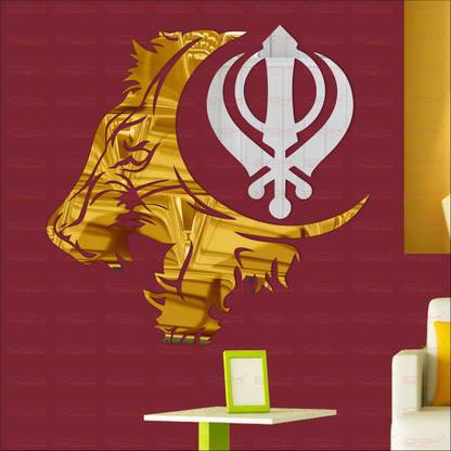 LOOK DECOR 80 cm Sher A Punjab Gold(Pack Of 2)Code5 Self Adhesive ...