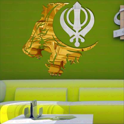 LOOK DECOR 80 cm Sher A Punjab Gold(Pack Of 2)Code20 Self Adhesive ...