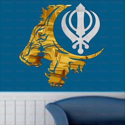 LOOK DECOR 80 cm Sher A Punjab Gold(Pack Of 2)Code2 Self Adhesive ...