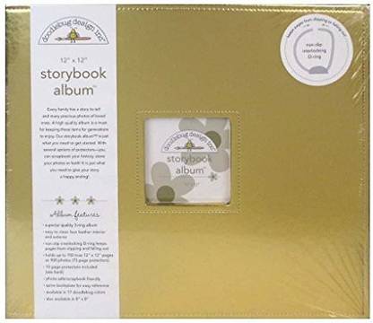 Doodlebug Storybook Metallic Album 12"X12" - Gold Metallic - Storybook ...