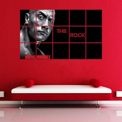 Impression Wall 56 cm The Rock Wall Sticker (Cover Area :- 36 X 22 inch ...