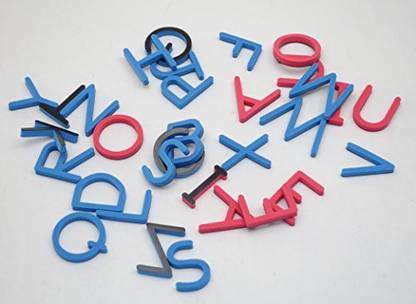 Generic Abcstuff Magnetic Foam Letters, Upper Case Red Vowels & Blue ...