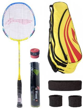 LI-NING Combo of XP-60 Badminton Racquet, Kit Bag, Grip & 3 Other Items ...