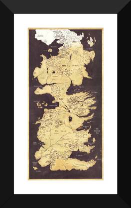 Game Of Thrones Collection - Seven Kingdoms Of Westeros Map - Premium ...
