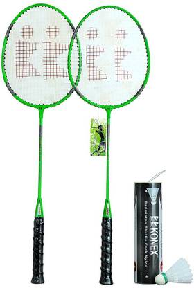 RKTS Konex Badminton Green Racket with 1 Free Shuttle Cock pack ...
