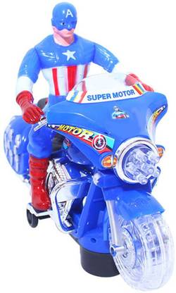 HALO NATION Captain America Bike Motorcycle Toys Battery Operated Toy ...