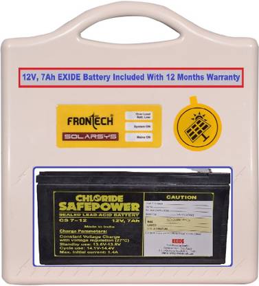 Frontech Home UPS (With 12V 7Ah Exide Battery) Square Wave Inverter ...