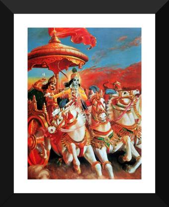 Indian Art Painting - Mahabharat - Bhagavad Gita - Krishna ...