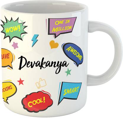ARTBUG Devakanya Name Ceramic Coffee Mug Price in India - Buy ARTBUG ...