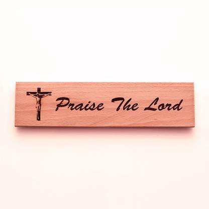 Engrave Wooden Praise The Lord Religious Door Sign Name Plate Price in ...