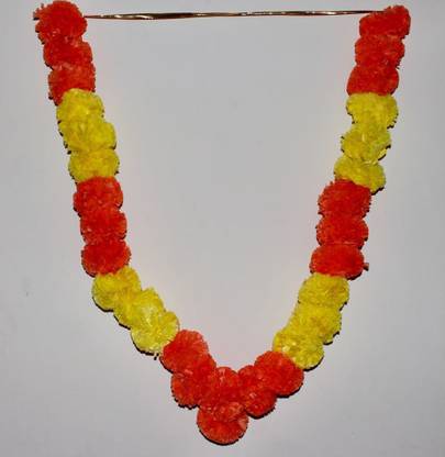 SPHINX Artificial Marigold Fluffy Flowers Pooja Garlands/Genda Phool ...