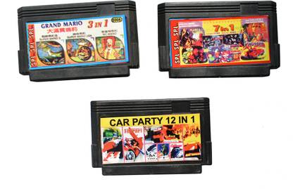 PTCMart 8 Bit Tv Video Game Cassettes Like Mario & Mix Numbers ( Set Of ...