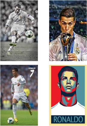 HK Prints 45 cm Cristiano Ronaldo Combo sticker Set of Four stickers ...