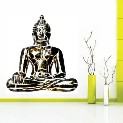 Impression Wall 61 cm Lord Buddha Self Adhesive Sticker Price in India ...