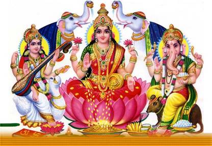 Lord Luxmi Beautiful Poster Paper Print - Religious posters in India ...