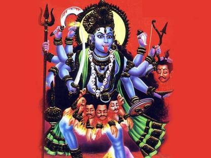 Maa Kali Beautiful Vinyl Poster Paper Print - Religious posters in ...