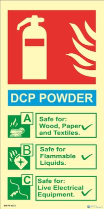 Safety World Fire Extinguisher sign Instructions using of DCP Powder ...