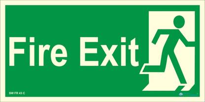 Safety World Fire Exit Emergency Sign Price in India - Buy Safety World ...