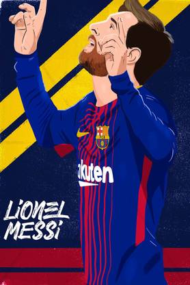 Lionel Messi God Celebration Poster Paper Print - Sports posters in ...