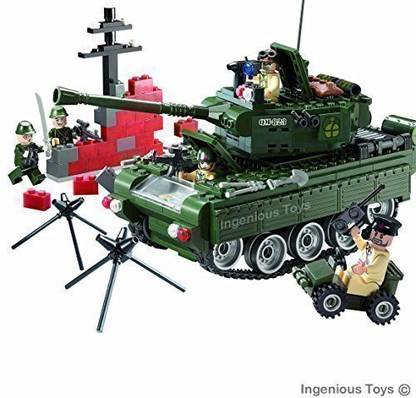 ENLIGHTEN Ingenious Toys - Brick Military Army Tank With Firing ...