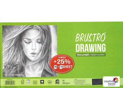 Flipkart.com | BRuSTRO Jumbo Pack Unruled A4 200 gsm Drawing Paper ...