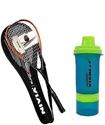 NIVIA Combo Of Three One 'Black Thorn' Squash Racquet, One 'DOMINATOR ...