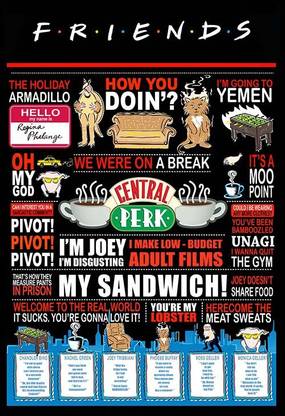 FRIENDS INFOGRAPHIC (A) Fine Art Print - TV Series posters in India ...