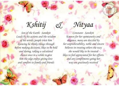 Double Name Meaning Fine Art Print - Typography posters in India - Buy ...