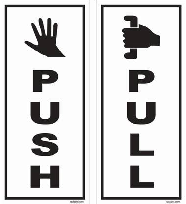 NPLABEL Push Pull Aluminium Label - Sticker Multicolor Self Adhesive ...