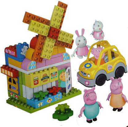 IndusBay Peppa's First Adventure Building Blocks Peppa Pig Windmill ...