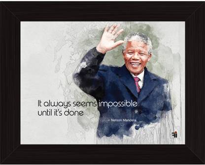 Nelson Mandela Frame FI-0045-0810 Paper Print - Quotes & Motivation ...