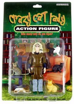 Accoutrements Crazy Cat Lady Action Figure - Crazy Cat Lady Action ...