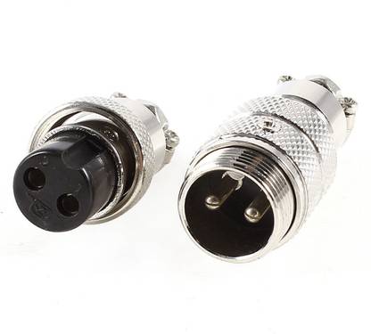 VGS MARKETINGS 1set GX16 2Pin Male & Female Dia 16mm Panel Cable ...