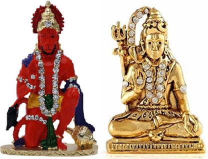 Ishi & Tanishi Collections Combo 2 Statue God Hanuman & Lord Shiva Idol ...
