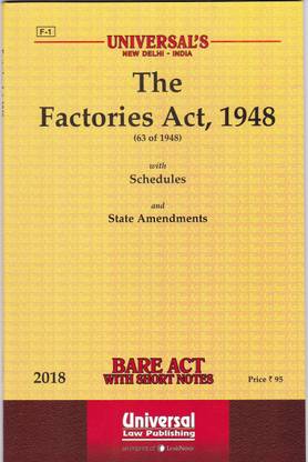 Factories Act, 1948: Buy Factories Act, 1948 by UNIVERSAL LAW ...