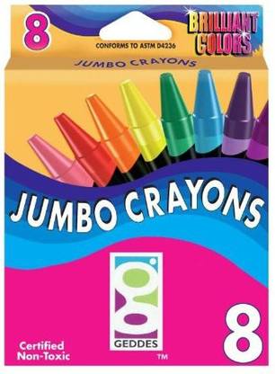 Raymond Geddes 8Ct Jumbo Crayons (Pack Of 12) - 8Ct Jumbo Crayons (Pack ...