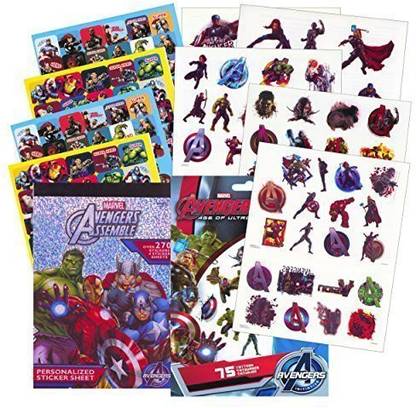 MARVEL Avengers Stickers and Tattoos Party Favor Pack (Over 200 ...