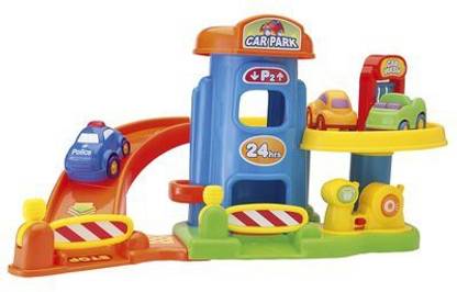 Genrc My First Garage Toy Car Garage For Kids Including 3 Chunky Cars ...