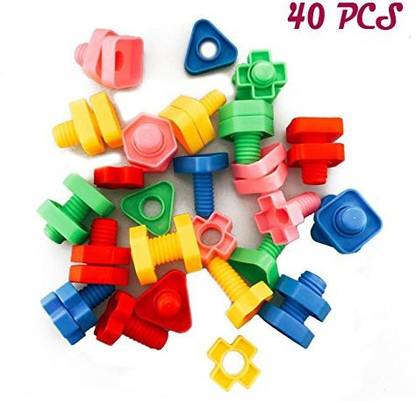 DLOnline 40Pcs Jumbo Nuts And Bolts,Occupational Therapy Autism,Jumbo ...