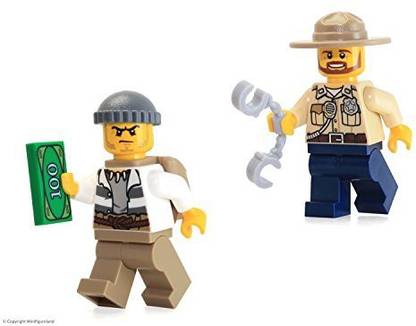 LEGO City Minifigure Combo: Swamp Police (Crook Male & Officer W/ Dark ...