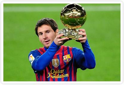 PixaDunes Lionel Messi Holding A Trophy HD Picture Poster (12 x 18 ...