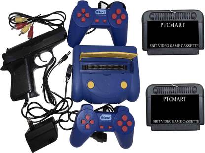 PTCMart 8 Bit Tv Video Game Console With 2 8 Bit Video Game Cassette N ...