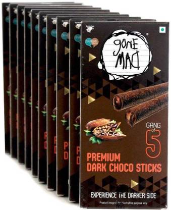 Gone Mad Premium Dark Choco Sticks (Pack of 10) Bars Price in India ...