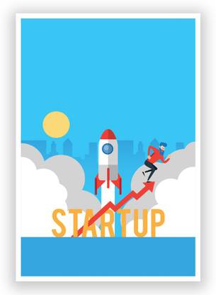 Start Up Motivational Wall Art Poster 12 x 18 Inch Paper Print ...