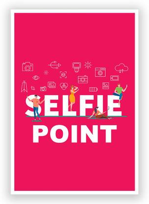 Selfie Point Motivational Wall Art Poster 12 x 18 Inch Paper Print ...