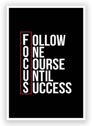 Focus Motivational Wall Art Poster 12 x 18 Inch Paper Print ...