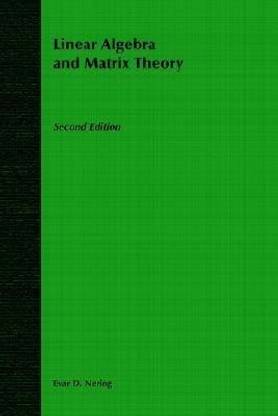 Linear Algebra and Matrix Theory, 2nd Edition: Buy Linear Algebra and ...