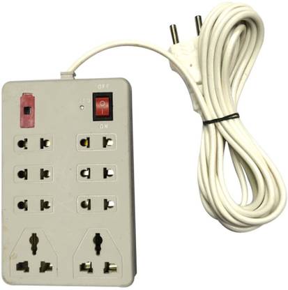 Daiwik Extensionbox_8 Socket 1 Switch With fuse 8 Socket Extension ...