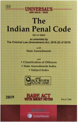 Indian Penal Code Bare Act With Short Notes: Buy Indian Penal Code Bare ...