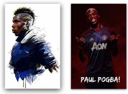 Paul Pogba ( Pack of 4 )Wall Poster Collection For Office Decor & Room ...